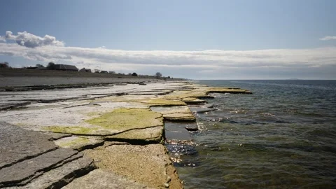 Limestone Beach Natural Wonder at Neptun... | Stock Video | Pond5