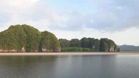 Limestone Cliff At Asian River Estuary S... | Stock Video | Pond5