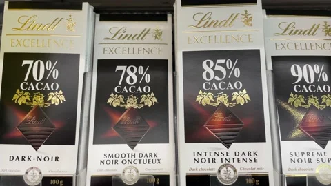 Lindt Excellence dark chocolate bars | Stock Video | Pond5