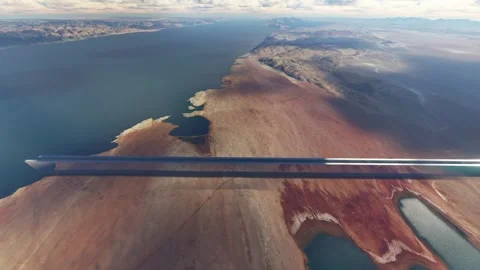 The Line - Aerial view of the city of th... | Stock Video | Pond5