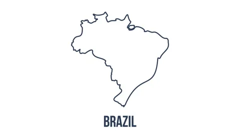 Line animated map showing the state of B... | Stock Video | Pond5