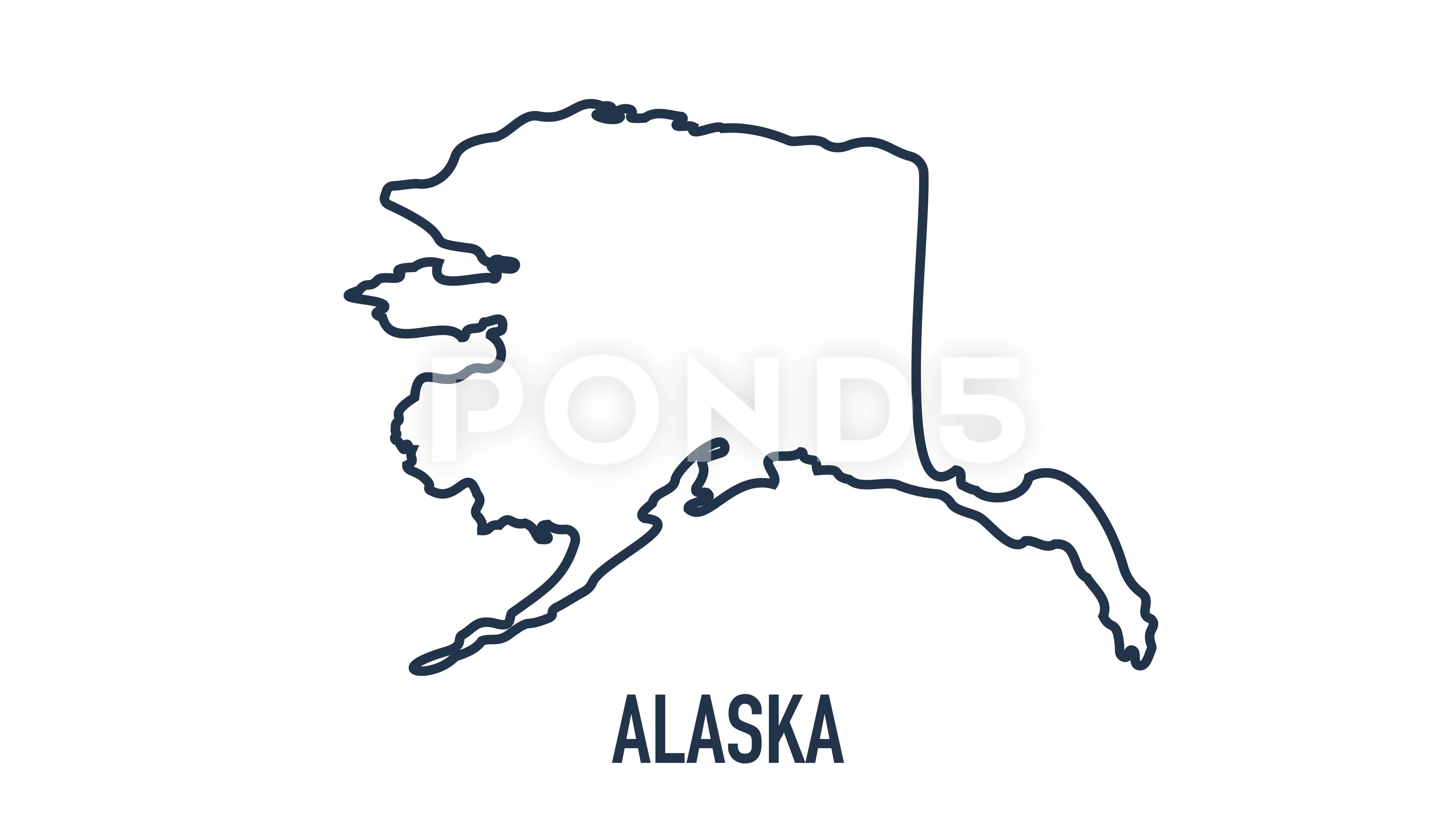 Alaska State Map Outline