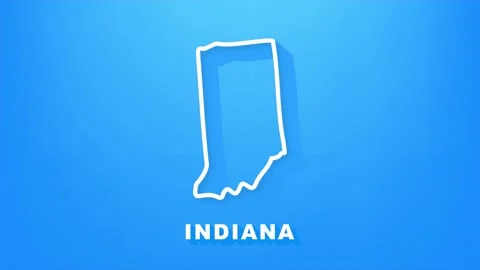 Indiana Outline Stock Footage ~ Royalty Free Stock Videos | Pond5