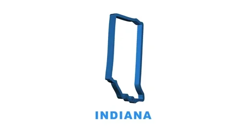 Line animated map showing the state of I... | Stock Video | Pond5
