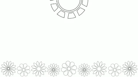 Line art flower garden animation | Stock Video | Pond5