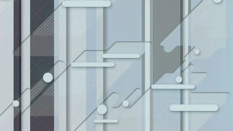 Line art moving geometric shapes. 3d ren... | Stock Video | Pond5