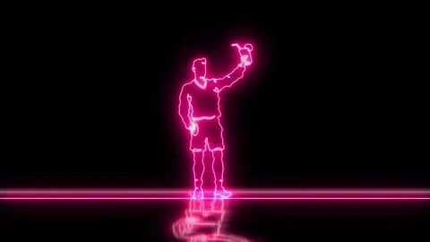 Line drawing animation of young man with... | Stock Video | Pond5