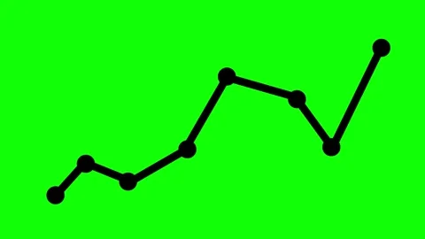 Line graph animation green screen motion... | Stock Video | Pond5