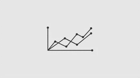 line graph motion icon animation graphic... | Stock Video | Pond5