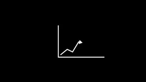 Line graph rise, Bar chart for growing b... | Stock Video | Pond5