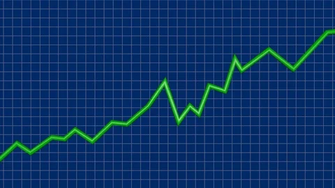 Line Graph rising. Upwards slope, 3d ani... | Stock Video | Pond5