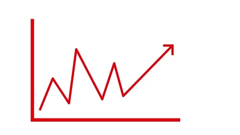 Line Graph Showing Upward Trend, A simpl... | Stock Video | Pond5