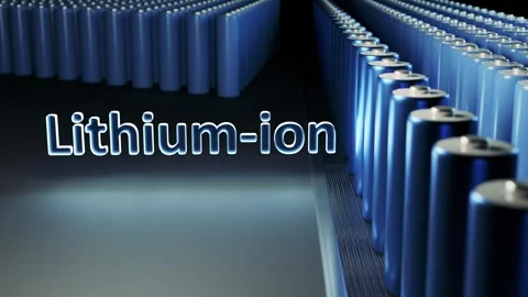 The line of Lithium-ion batteries in a d... | Stock Video | Pond5