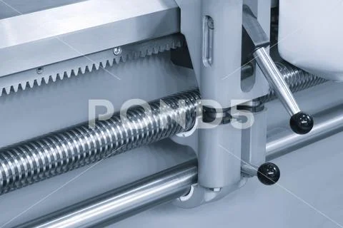 Linear ball screw gear. Drive for moving working parts of metal cutting ...