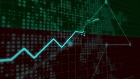 Linear graph animation showing growth wi... | Stock Video | Pond5
