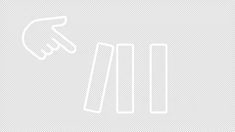 Linear white animation of finger pushing... | Stock Video | Pond5