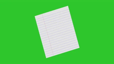 Lined paper tearing off green screen | Stock Video | Pond5