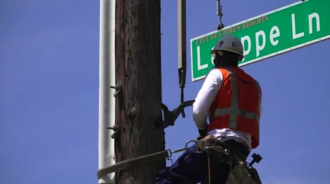 Lineman Climbing Stock Videos – Royalty-Free HD & 4K Videos