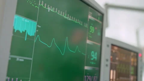 Lines and numbers changing at the screen... | Stock Video | Pond5