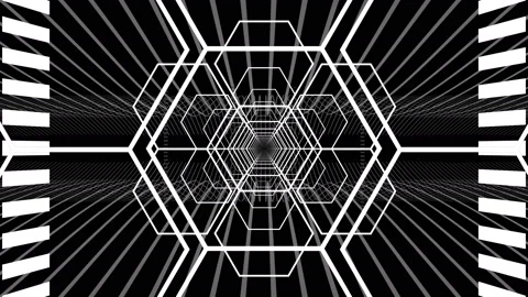 Lines black and white VJ loop style 4K a... | Stock Video | Pond5