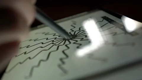 Lines of symmetry in circle on digital d... | Stock Video | Pond5