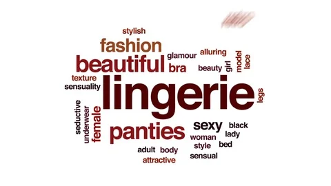 Lingerie animated word cloud, text desig... | Stock Video | Pond5