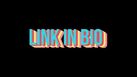 link in bio text icon background animate... | Stock Video | Pond5