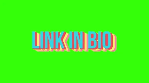 link in bio text icon background animate... | Stock Video | Pond5