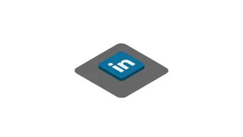 LinkedIn icon background animated, logo ... | Stock Video | Pond5