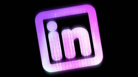 LinkedIn logo animation on a simple blac... | Stock Video | Pond5