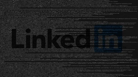LinkedIn logo made of source code on com... | Stock Video | Pond5