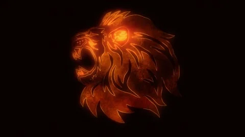 Lion Head Animated Logo - Loop Graphic E... | Stock Video | Pond5