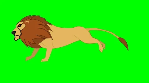 Lion king of jungle running at high spee... | Stock Video | Pond5
