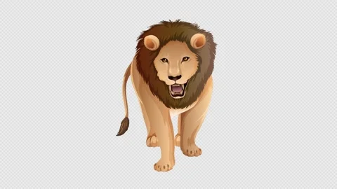 Cartoon Lion Stock Video Footage | Royalty Free Cartoon Lion Videos | Pond5