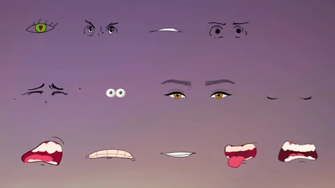 After Effects: Lips And Eyes Mask Stickers for After Effects #181911292