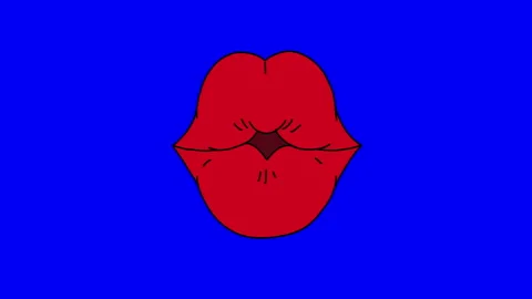 Lips Kiss Animatin Stock Video Footage | Royalty Free Lips Kiss ...