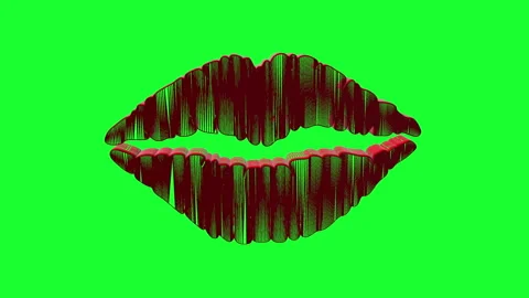 Lips Silhouette on Green Screen - Motion... | Stock Video | Pond5
