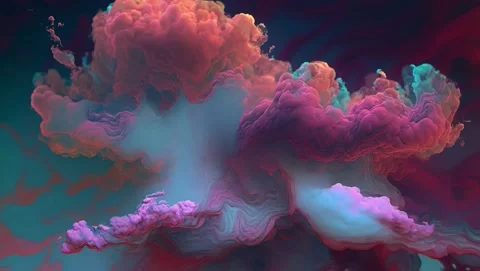 Liquid cloud burst in multi colors loopi... | Stock Video | Pond5