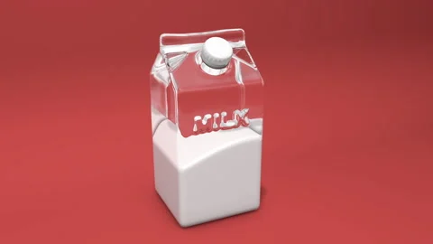Liquid cow Milk drink dairy carton box c... | Stock Video | Pond5