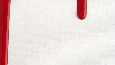 Liquid drops of bloody red paint color f... | Stock Video | Pond5