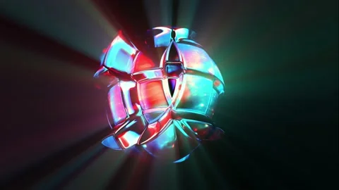 Liquid Glass Shape with light rays abstr... | Stock Video | Pond5