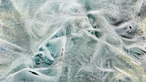 Liquid ice texture cinemagraph | Stock Video | Pond5