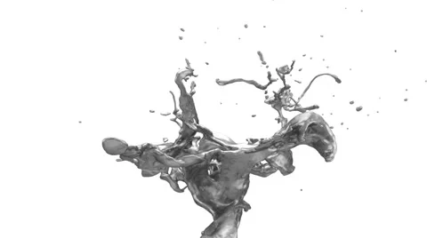 liquid metal splash in slow motion - on ... | Stock Video | Pond5