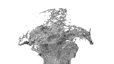 liquid metal splash in slow motion - on ... | Stock Video | Pond5