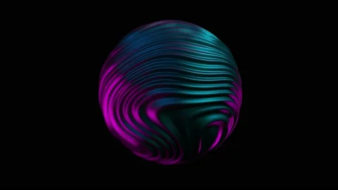 Liquid Sphere 3d animation with blue pur... | Stock Video | Pond5