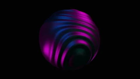 Liquid Sphere 3d animation with blue pur... | Stock Video | Pond5