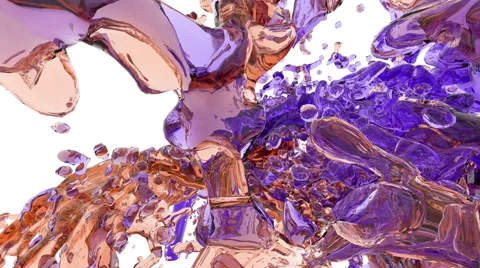 Liquid streams collide. Paint Splashes C... | Stock Video | Pond5