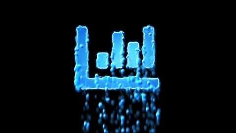 Liquid symbol chart bar appears with wat... | Stock Video | Pond5