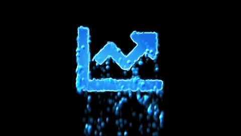 Liquid symbol chart line appears with wa... | Stock Video | Pond5