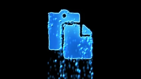 Liquid symbol paste appears with water d... | Stock Video | Pond5